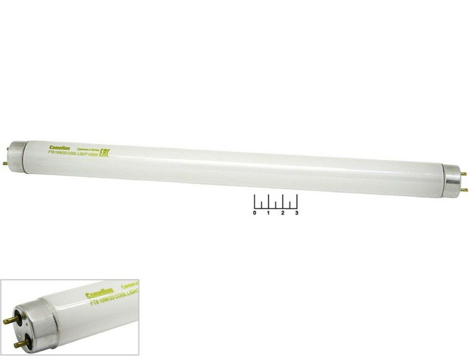 Лампа люминесцентная T8 10W/33 4200K белый (345.5мм) Camelion (5873)
