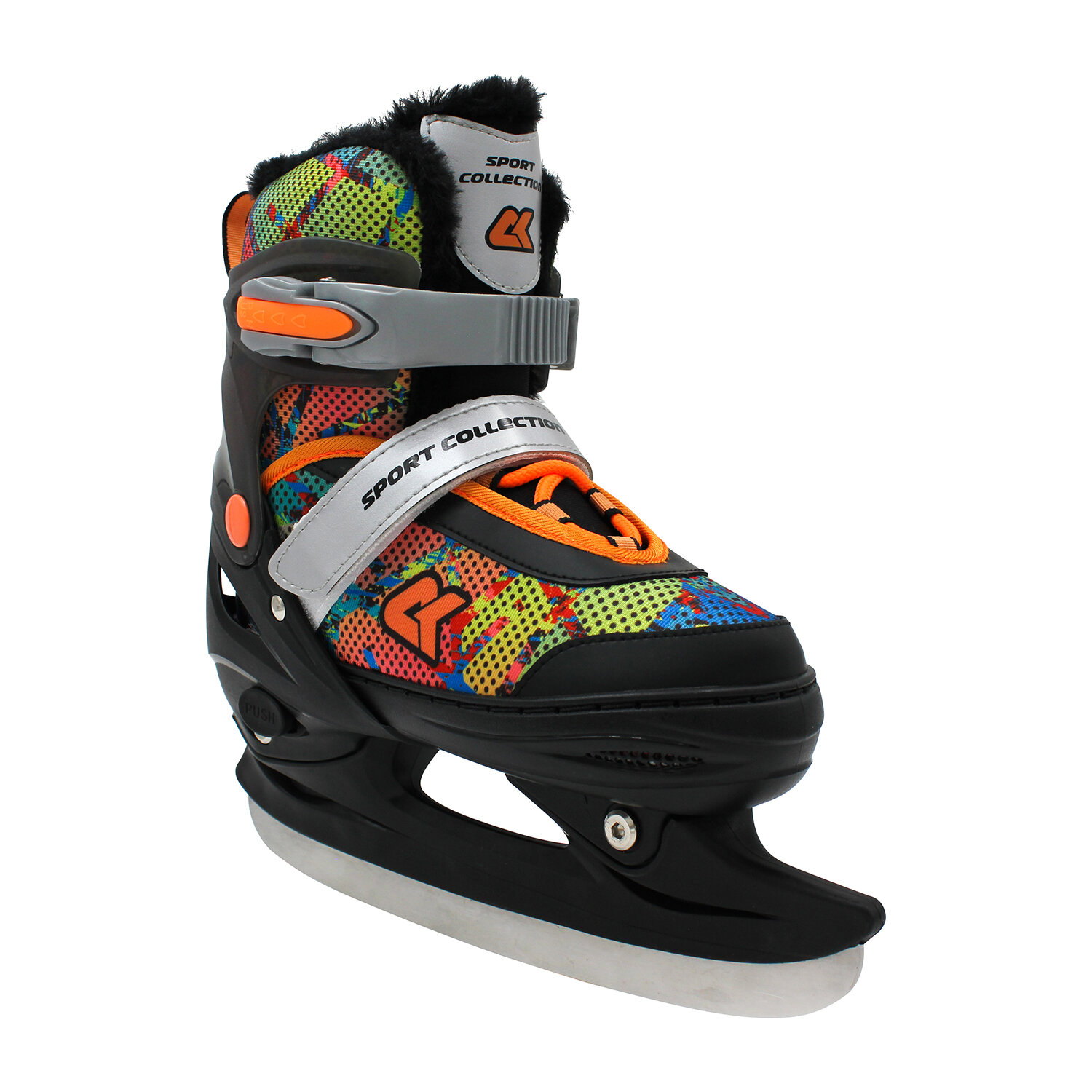 Коньки раздвижные Rgx Ck-sk1103, детские, морозостойкие, черный, размер 33-36