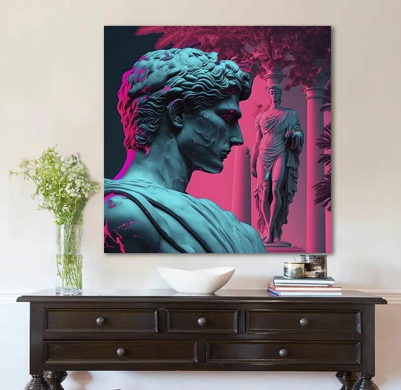 Картина ВсеКартины. тут "Давид", 50x50 см, на подрамнике, крепление "крокодил", холст