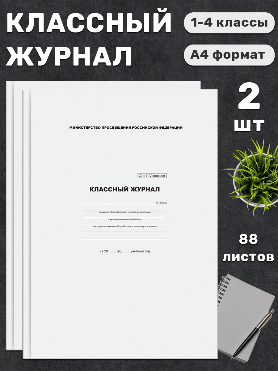 BG Классный журнал для 1-4 классов, 2 шт