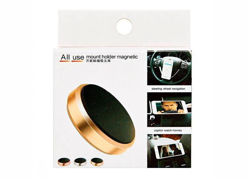 Держатель для смартфона магнитный ALL USE Mount Holder Magnetic универсальный круглый
