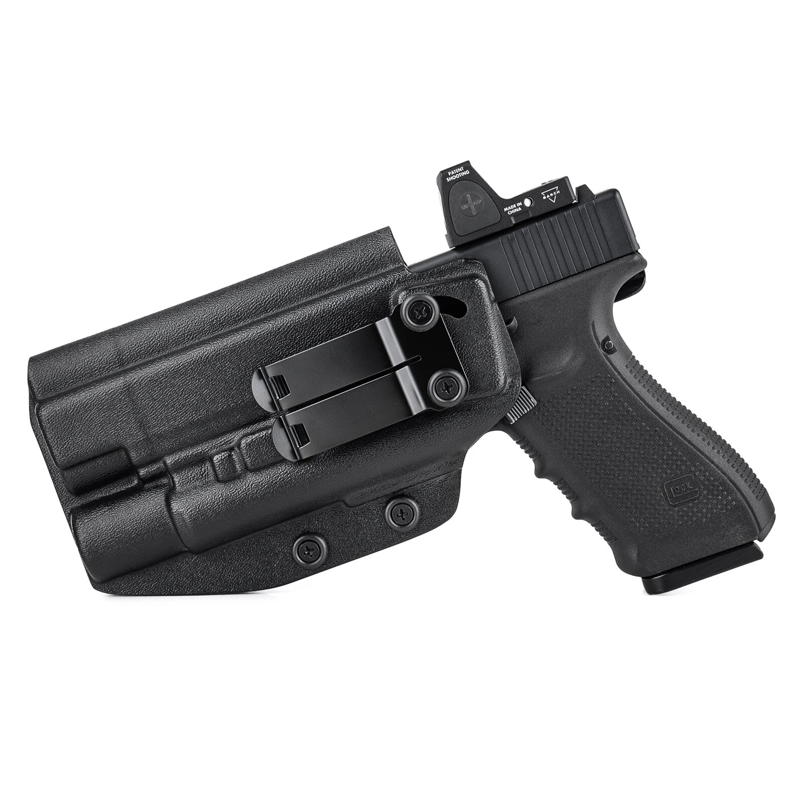 Кобура TURNSH Kydex для Glock 17 19 19X 22 23 25 31 32 44 45 с фонарем Olight Baldr Pro R Black Left