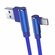 Синий кабель USB Type-C 3м 90°