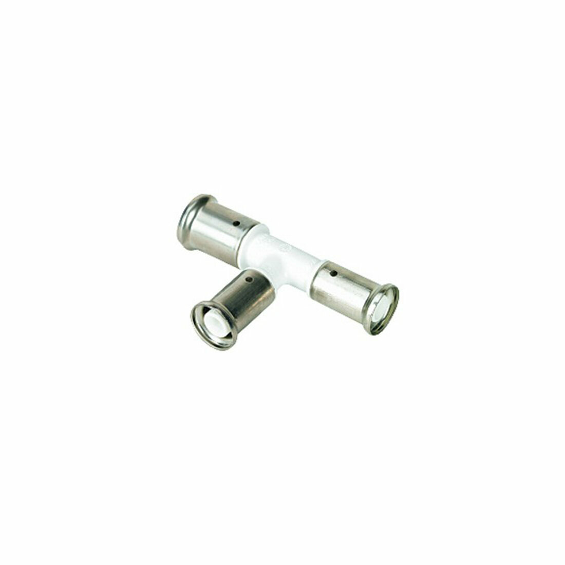 Тройник переходный уменьшенный с двух сторон, ПВДФ пресс (белый), 26x16x20, HENCO