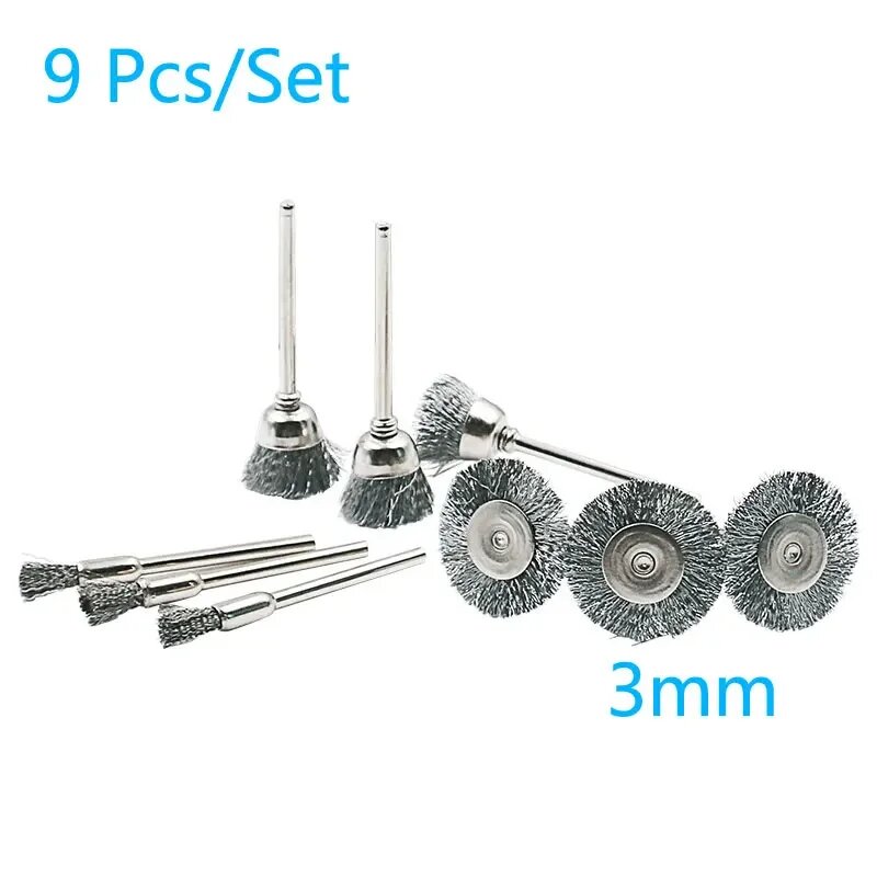 Набор мини-щёток из стали и меди DUTRIEUX, 9 шт.