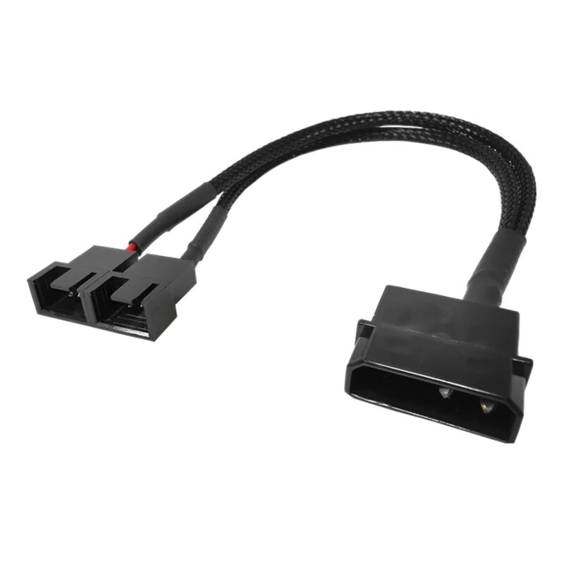 Кабель-переходник 4Pin IDE Molex на 4 порта 3Pin/4Pin черный Big 4PIN 1 TO 2
