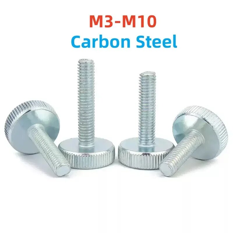 Винты с накаткой M3 M4 M5 M6 M8 M10 из углеродистой стали M3-5pcs, 25mm