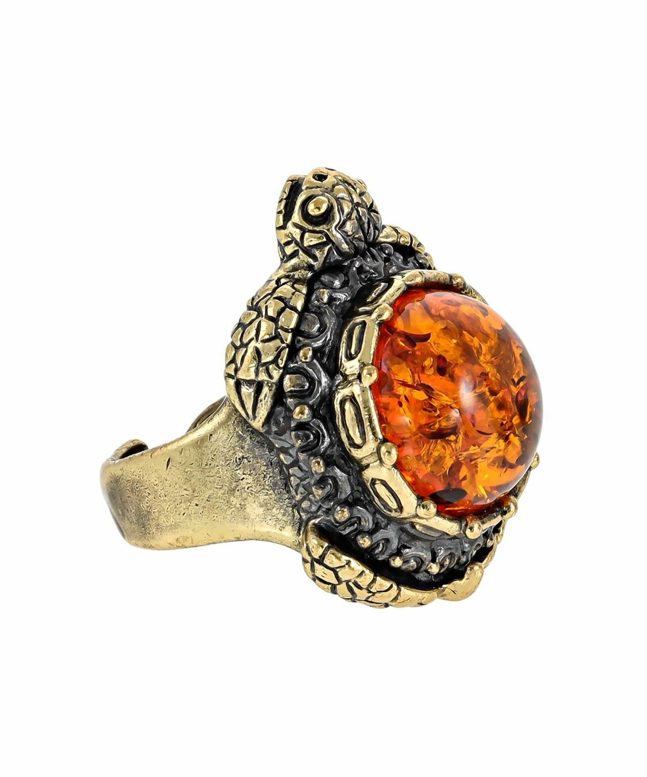 Кольцо, янтарь