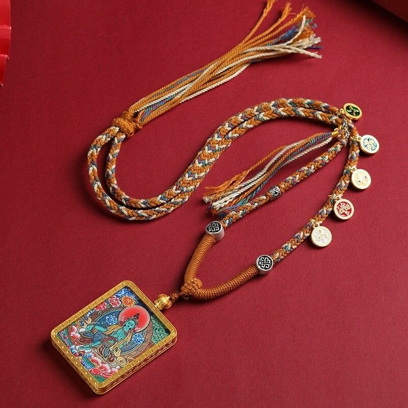 Тибетский кулон Танка амулет защиты и благополучия