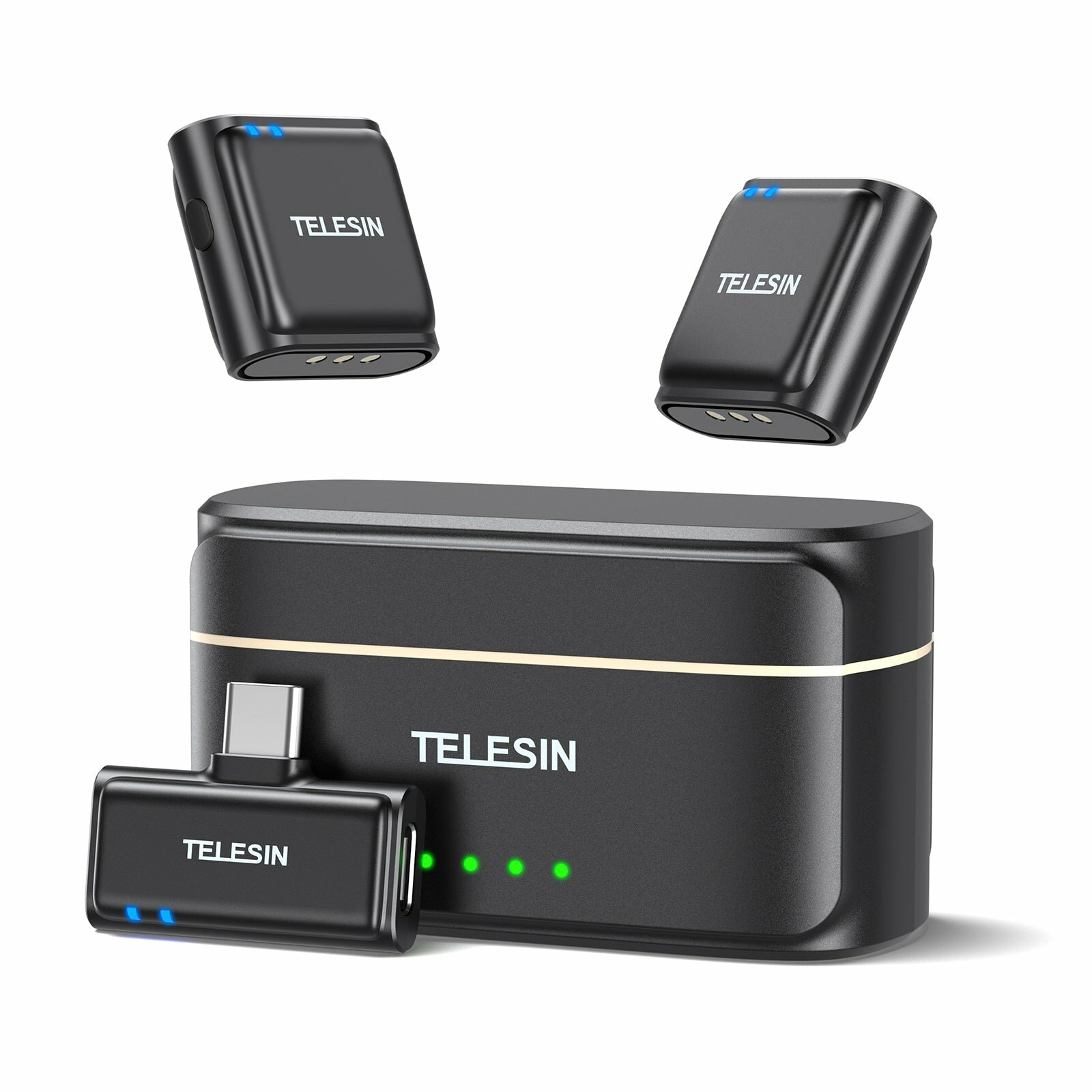 Telesin Mobile Button Microphone, Радиосистема 2 микрофона + док станция