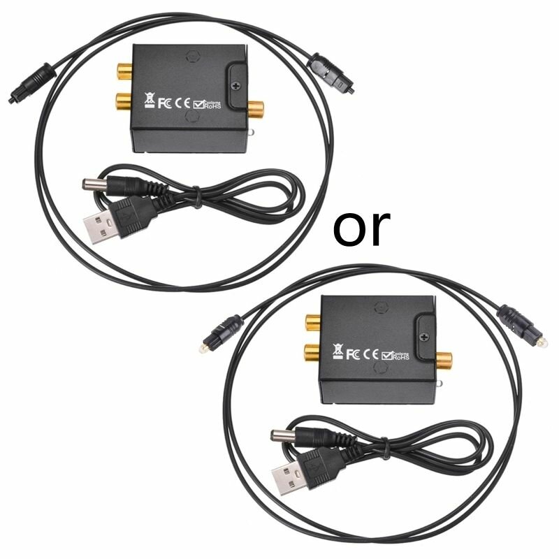 Преобразователь сигналов Цифро-аналоговый аудио Оптоволоконный коаксиальный декодер Toslink RCA R/L