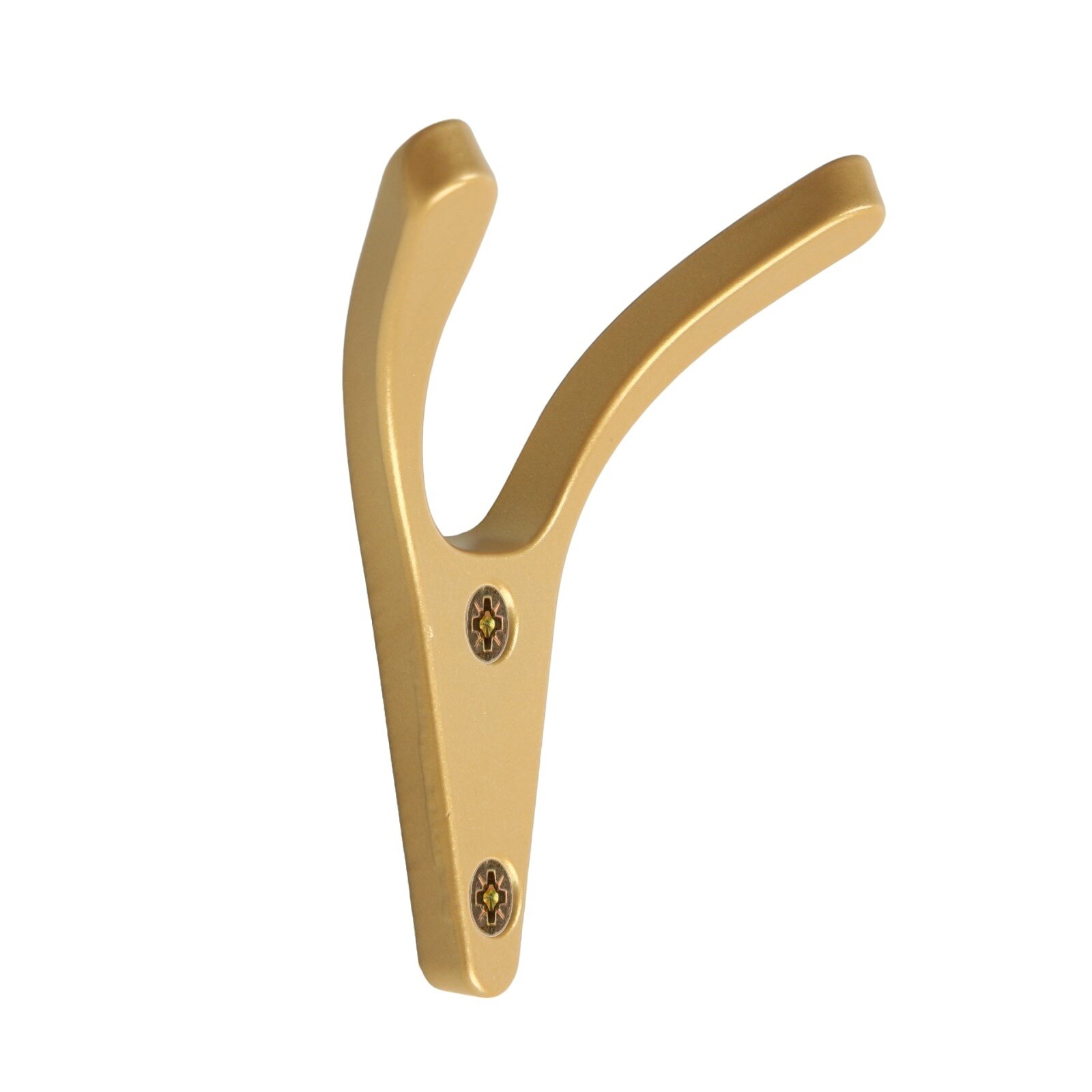 Крючок мебельный CAPPIO FOX, двухрожковый, цвет матовое золото, 3 шт, 10767197