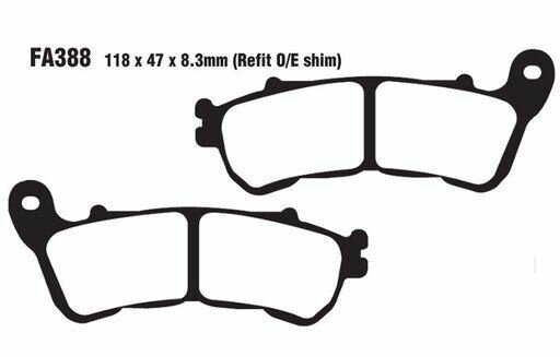 Тормозные колодки AHL FA388