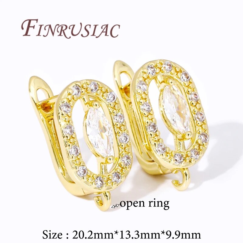 Позолоченные застежки для сережек FINRUSIAC 1 pair, 18K Gold Plated