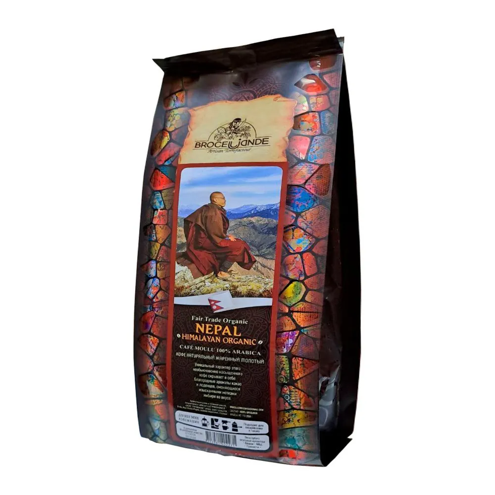 Кофе Broceliande "Nepal Organic", молотый, 100% арабика, средняя обжарка, 250г