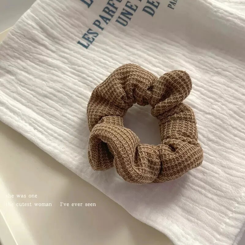 Яркие вязаные резинки для волос KYDZSW Кофе