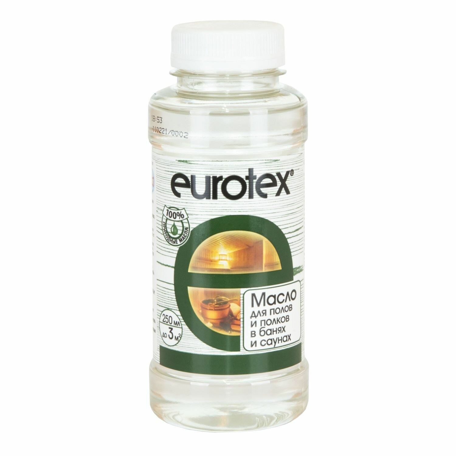 Масло натуральное для защиты полков бань и саун Eurotex (0,25л)