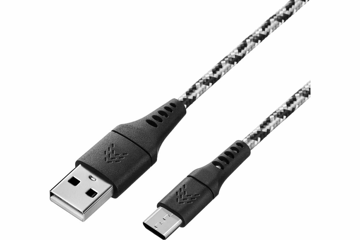 Rocket Зарядный кабель USB-A к Micro-USB 1 м тканевая оплетка RDC506BW01CT-AM