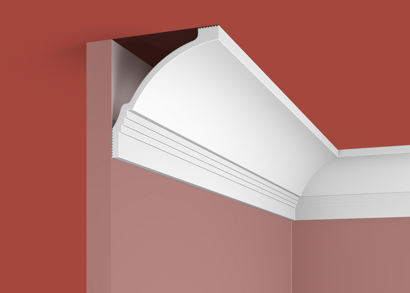 Карниз, плинтус потолочный 2 штуки 84х80х2000мм Экополимер KX064 Cosca Decor