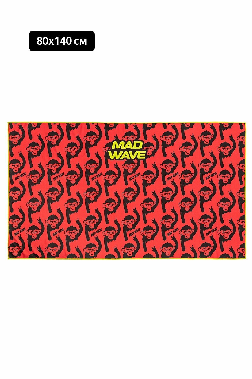 Полотенце MAD WAVE Microfiber towel Monkeys, микрофибра, размер 80*140 см
