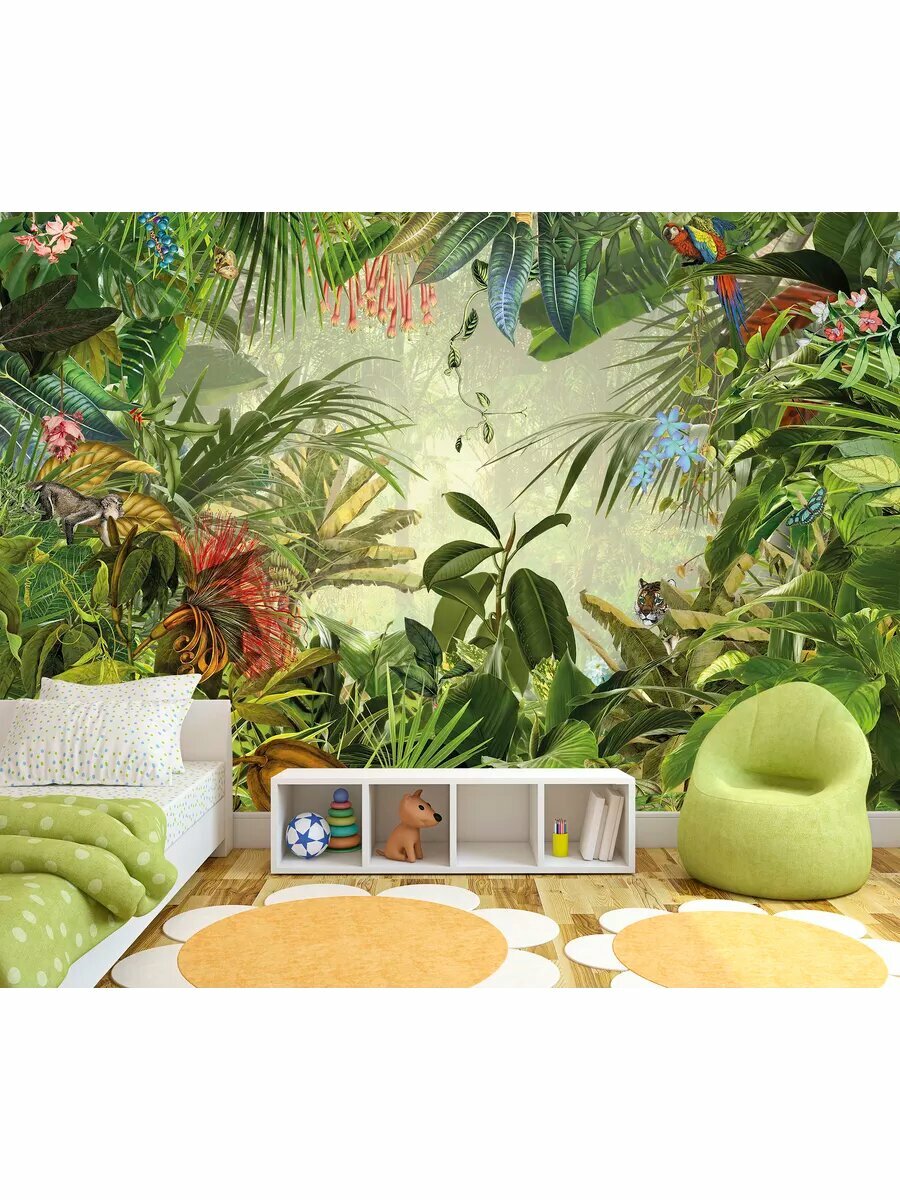 Фотообои ARTDELUXE KIDS Яркие тропические джунгли 300х200см