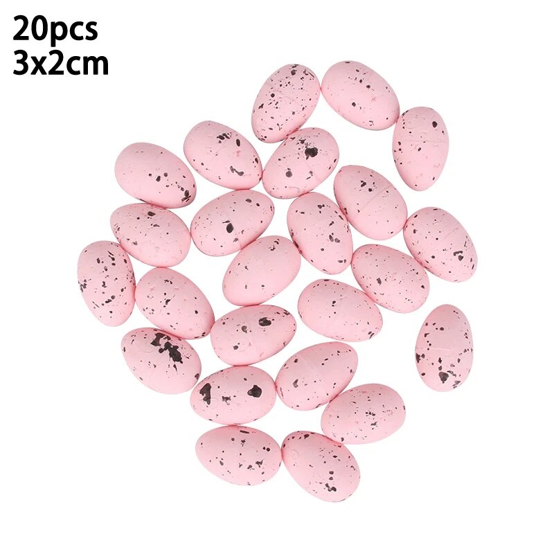 Пасхальные яйца из пенопласта Розовый, 20pcs pink 3x2cm