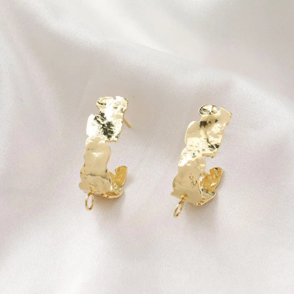 Фурнитура для сережек 2 шт, позолоченная 18 карат, медная, серебряные булавки golden