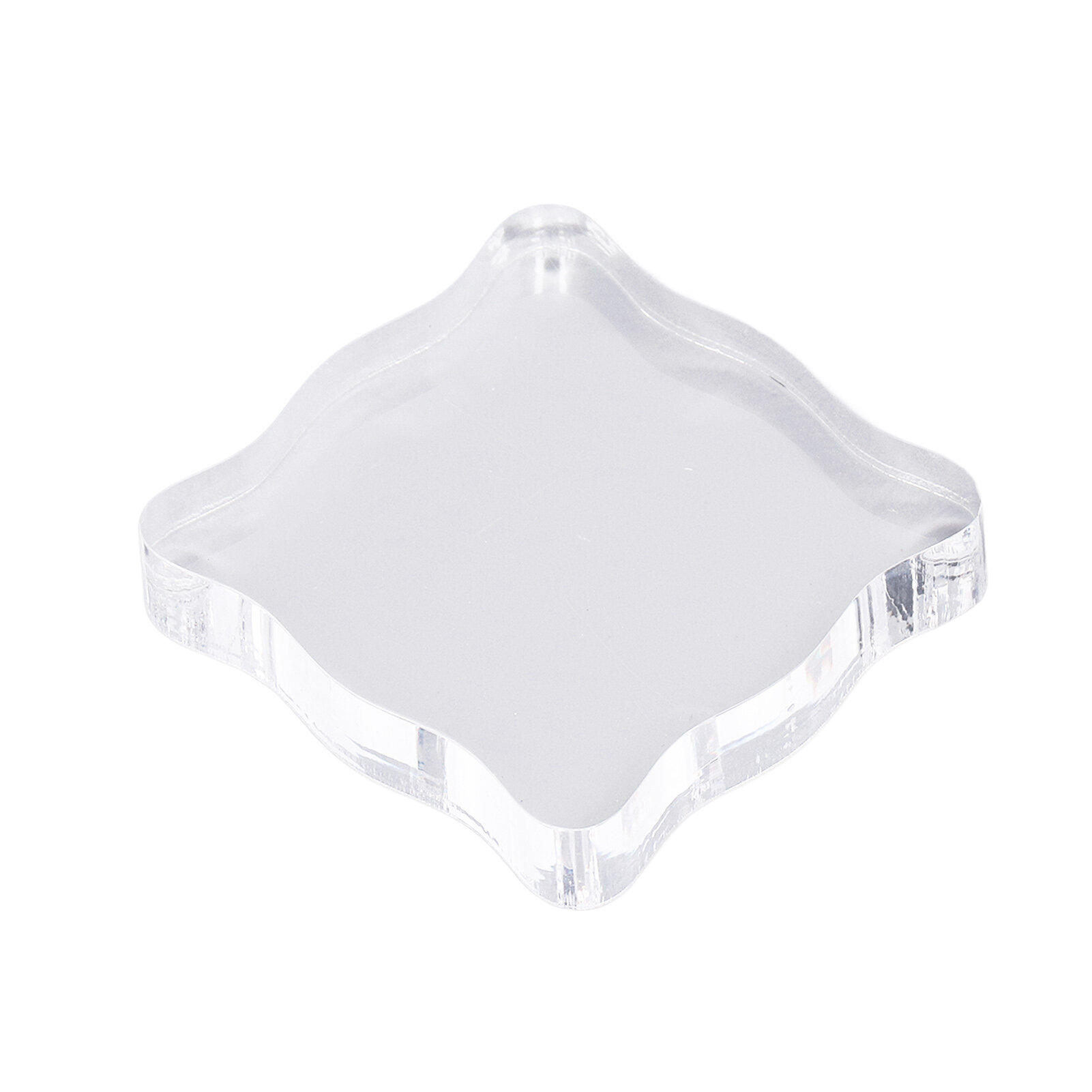 Acrylic Stamp Block Handle Curved DIY Craft Rubber Transparent StampTL005