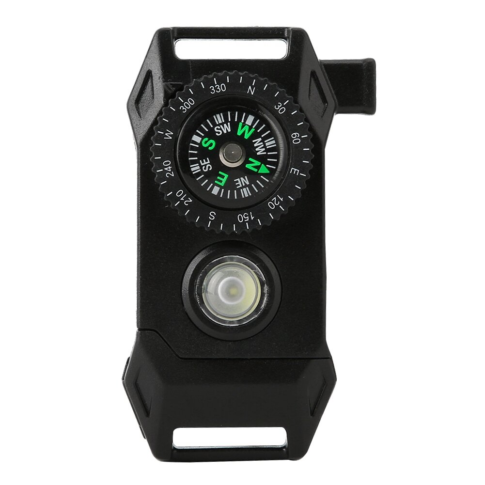 Whistle Buckle, Outdoor Waterproof Portable Emergency Paracord Bracelet Buckle Multifunctional for Hiking Travel Camping