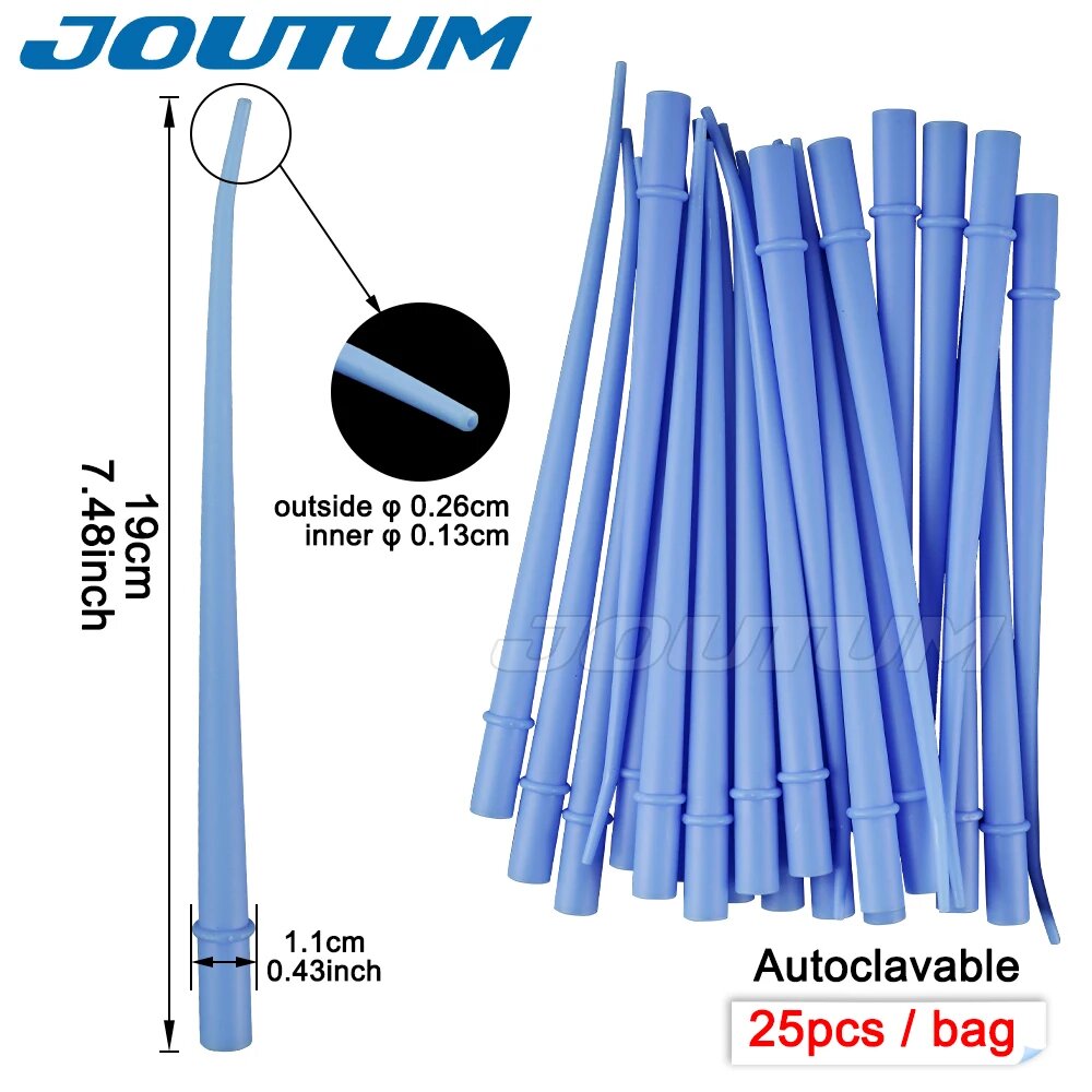 Одноразовые аспирационные трубки JOUTUM 25 шт. BLUE