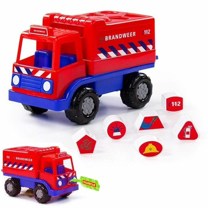 Грузовик Полесье Забава, пожарный, игрушечный, для малышей (90768)