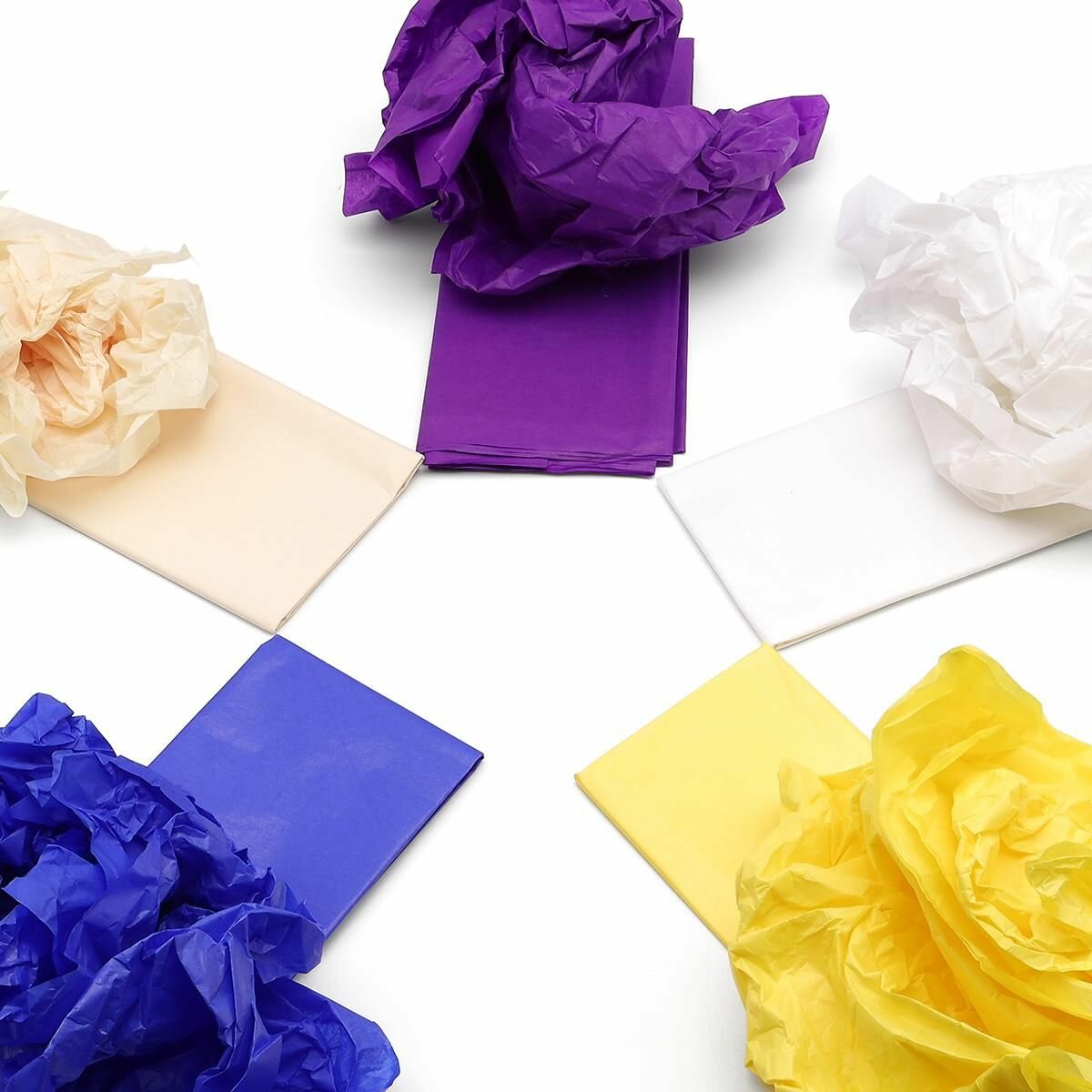 Бумага упаковочная Astra&Craft тишью "Ассорти 3", 50х70 см, 5 цветов по 5 листов, 1 шт