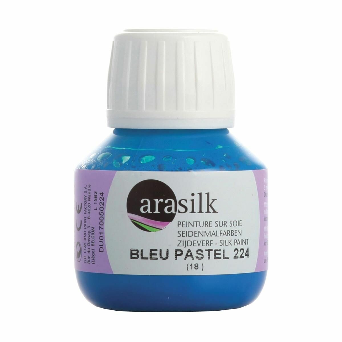 Краска для шелка H Dupont Arasilk, 50 мл, тон 224 голубая пастель