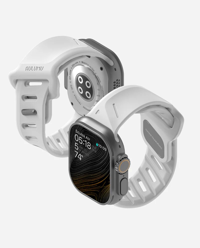 Ремешок для Apple Watch - Aulumu A02, белый , спортивный