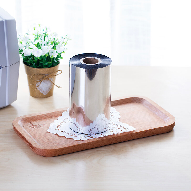 Deli (Deli) 110mm*300m Thermal Transfer Barcode Printer Label Printer Universal Resin Wax Hybrid Base Carbon Ribbon 81552 (Single Pack)