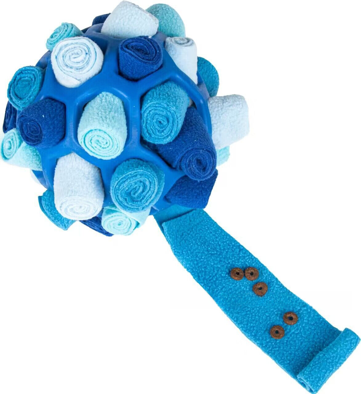 Игрушка для собак "Жареный шарик", нюхательная, синяя