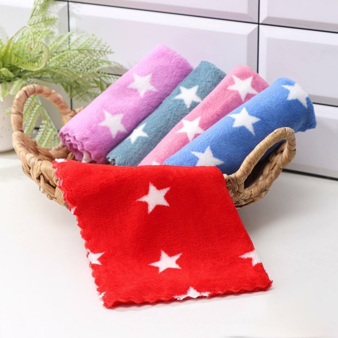 Салфетка микрофибра махровая Доляна «Звезды», 30×30 см, цвет микс