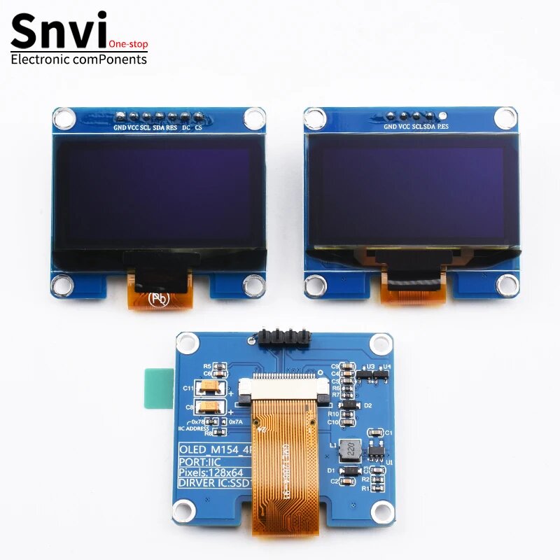 1.54" синий OLED экран 7pin — фото 1