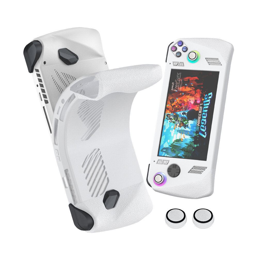 ROG ALLY игровая консоль силиконовый чехол с ручками и закаленным стеклом - черный
