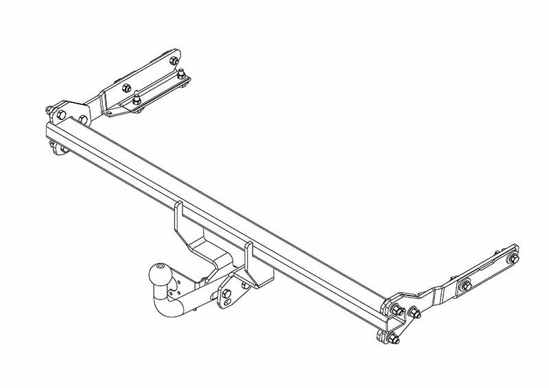 Фаркоп Avtos на NISSAN JUKE 2WD (2010-)(паспорт и сертификат в комплекте)(без электрики)NS 26 (90x20x16)