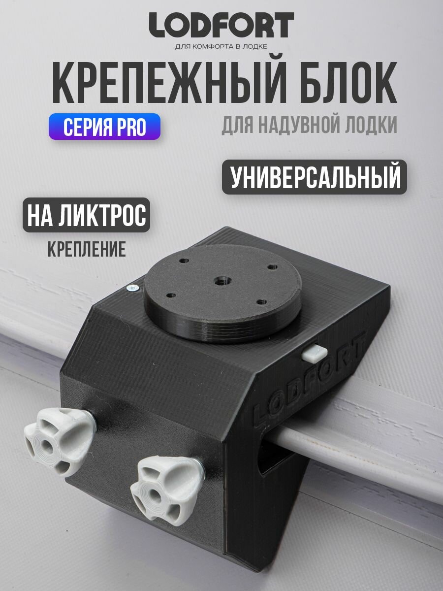 Универсальный крепежный блок в лодку ПВХ с креплением на ликтрос