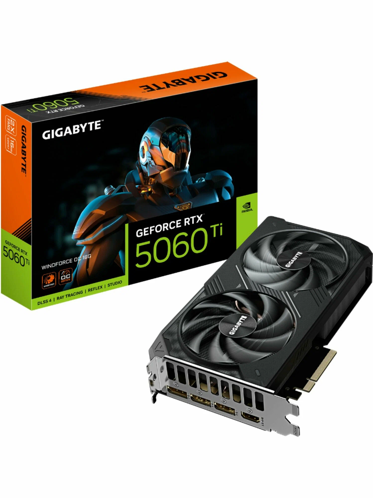 Видеокарта GIGABYTE GeForce RTX 5060 Ti WindForce 16G (GV-N506TWF2-16GD) PI