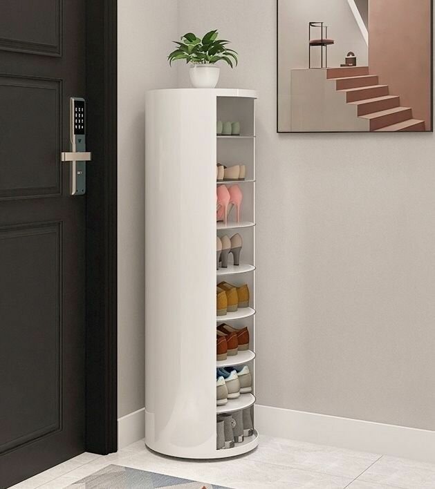 Обувница "Экомаркировка", надверная, белая, металл, 8 отделений