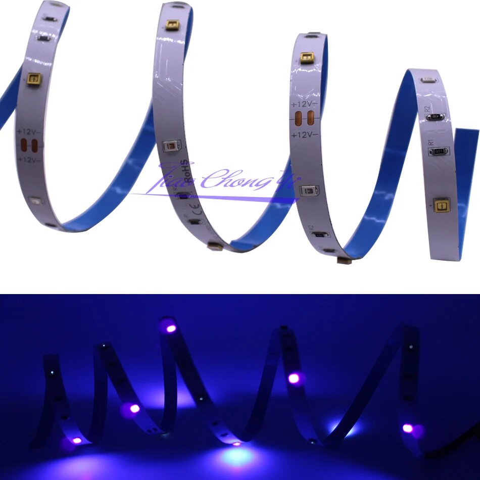 TiaoChongYi светодиодная бактерицидная лента UVC+UV 12В 0,5м 1 м