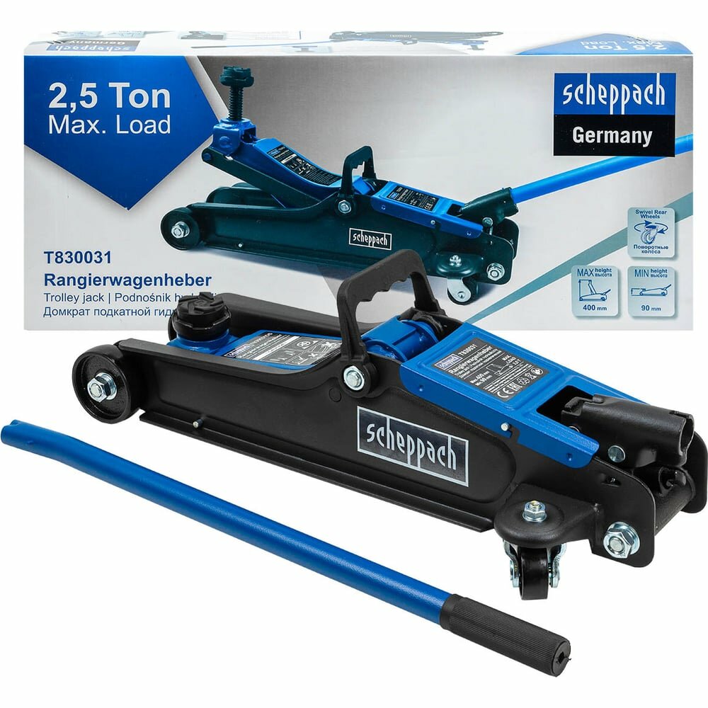 Подкатной гидравлический домкрат Scheppach Sch-T830031(58996)