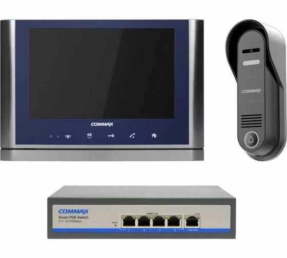 IP Комплект видеодомофона, вызывной панели и коммутатора COMMAX CIOT-1020M