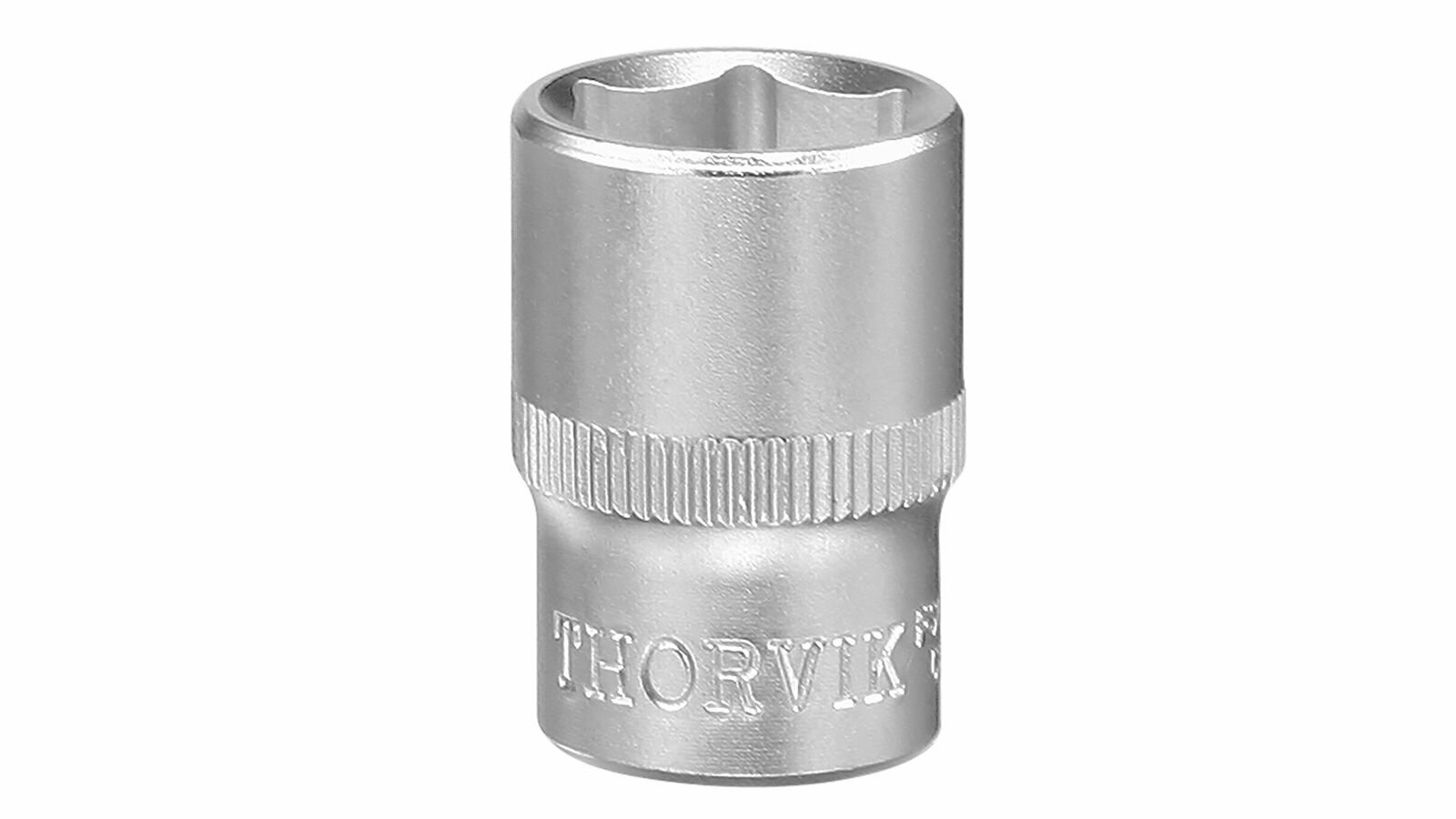 Головка торцевая THORVIK, 1/4", шестигранная, CrV сталь, 12мм, 25мм