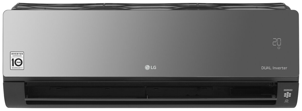 Сплит-система LG AC12BK, серия ARTCOOL Mirror Inverter, до 35 м, R32, умный дом ThinQ