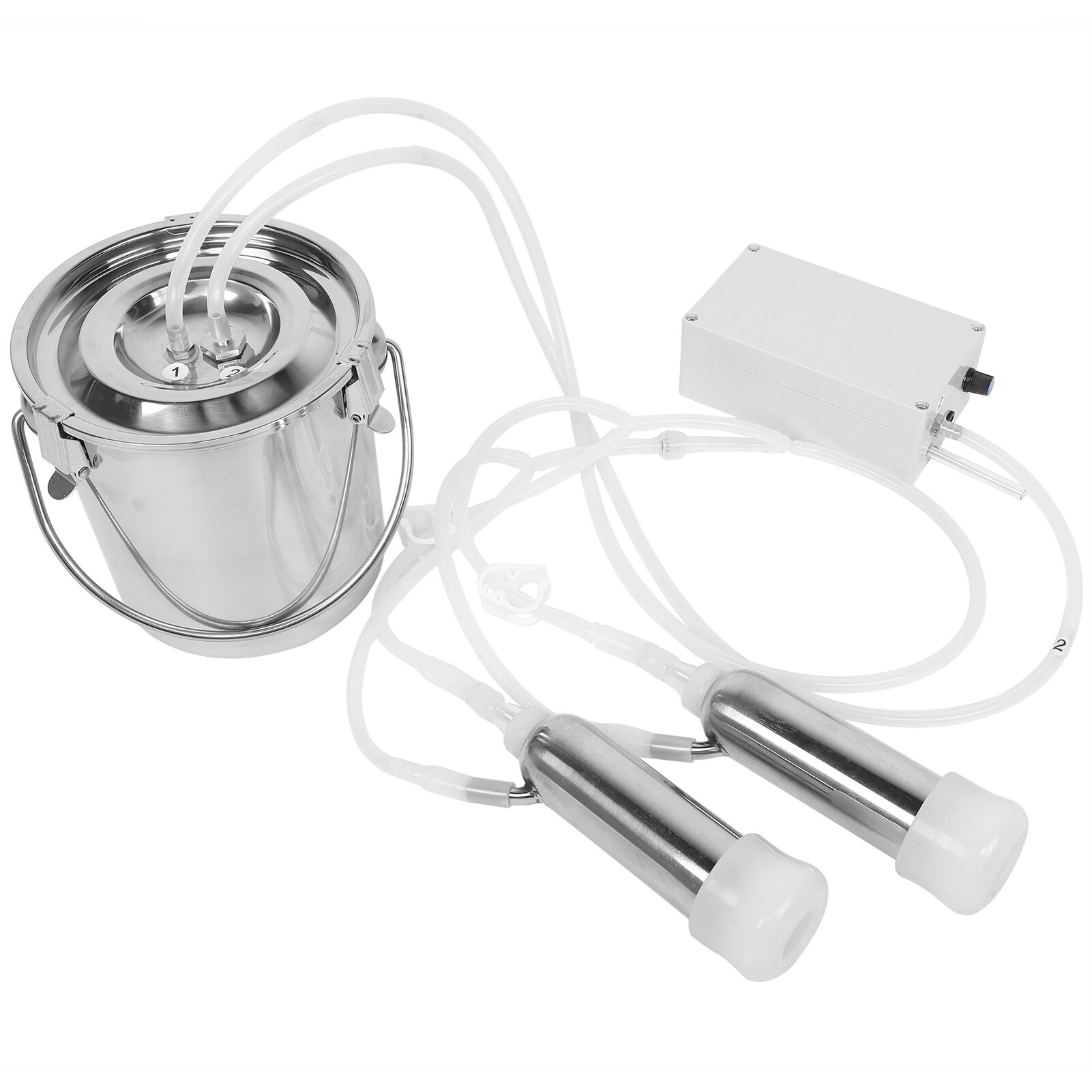 Электрический доильный аппарат 3 л для крупного рогатого скота, портативный фермерский доильный аппарат, инструменты для доения на ферме, вилка 100‑240VUK