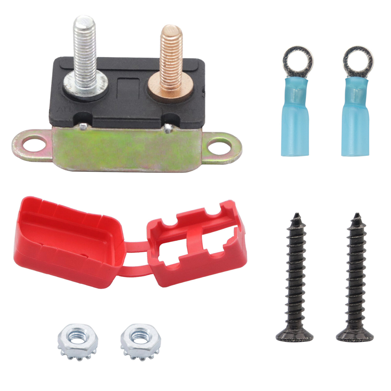 20A 30A 40A 50A Автоматические Зарядные Устройства Для Грузовых Автомобилей Стереосистемы Автомобильный Предохранитель Ручной Сброс Автоматического Выключателя Шпилька Болт с Крышкой